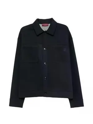 Gucci Logo-embroidered Button-up Jacket