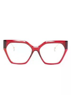 Philipp Plein Square Frame Glasses - Red