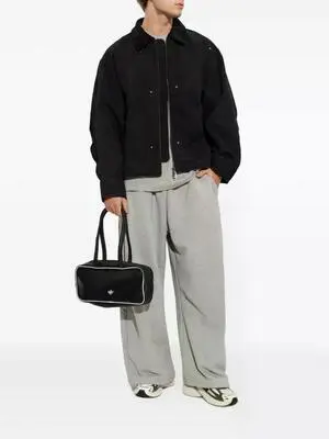 Adidas Logo-embroidered Wide-leg Track Pants