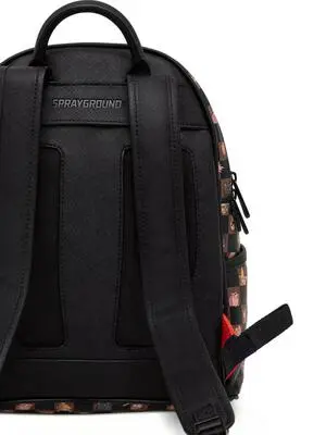 SPRAYGROUND Check-print Shark Mouth Backpack - Black