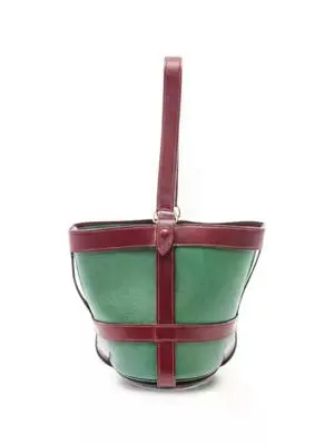 Hermès 1991 Mueslière Bucket Bag - Green