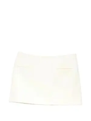 A.M.G. Welt-pockets Mini Skirt - Neutrals