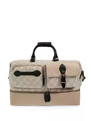 Emporio Armani Monogram Holdall - Neutrals