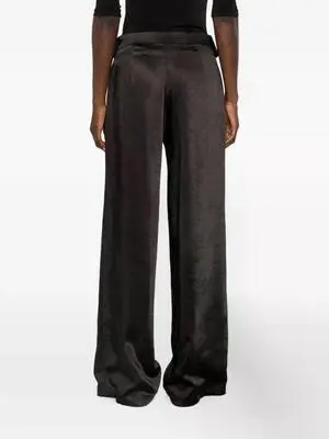 A.M.G. Foldover-waistband Wide-leg Trousers
