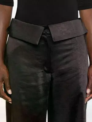A.M.G. Foldover-waistband Wide-leg Trousers