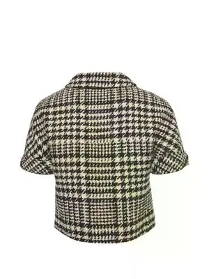 Red Valentino Houndstooth Patterned Cropped Jacket