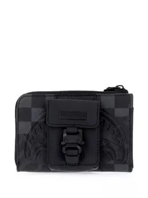 SPRAYGROUND Shark Mouth Checkered Wallet - Black