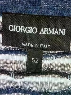 Giorgio Armani Striped-pattern T-shirt - Blue