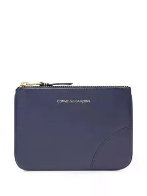 Comme Des Garçons Logo-print Zip-top Pouch - Blue