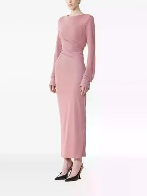 LANVIN Draped Crepe Jersey Maxi Dress