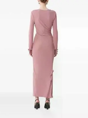 LANVIN Draped Crepe Jersey Maxi Dress