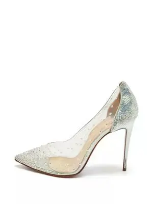 CHRISTIAN LOUBOUTIN Tone Sequin Embellished Heeled Pumps - Silver