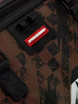 SPRAYGROUND Shark Mouth Motif Checkerboard Print Holdall