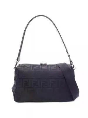 Fendi Lui Ff Monogram Shoulder Bag - Black