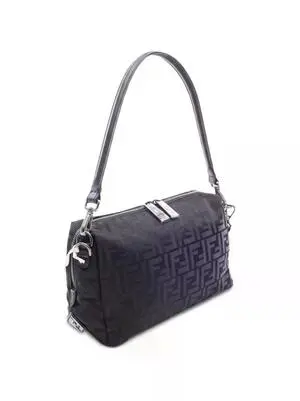 Fendi Lui Ff Monogram Shoulder Bag - Black