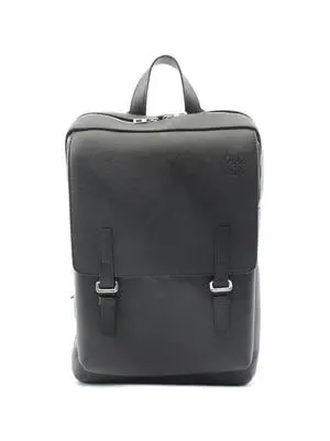 Loewe Leather Anagram Logo Backpack - Black