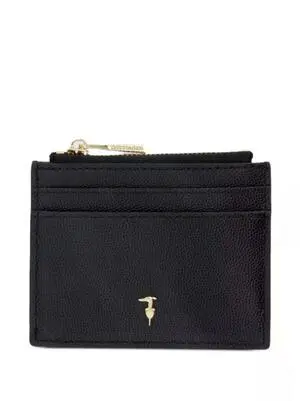 TRUSSARDI Zip Animal-motif Card Holder - Black