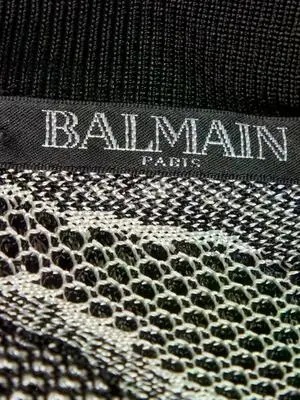 Balmain Long Sleeve V-neck Mini Dress