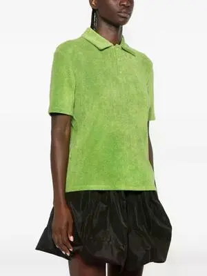 A.M.G. Terry Cloth Polo Shirt - Green