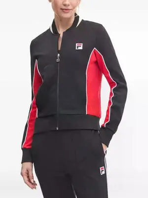 FILA Colour-block Zip-up Sweater - Black