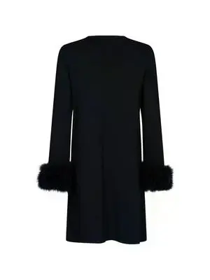 Valentino Garavani Vlogo Feather-trim Mini Dress