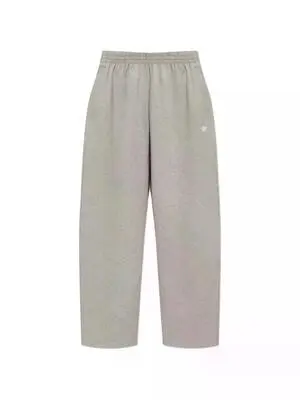 Adidas Logo-embroidered Elasticated-waist Track Pants - Grey
