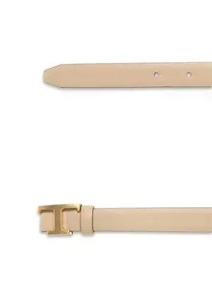 TOD'S T Timeless Leather Belt - Neutrals