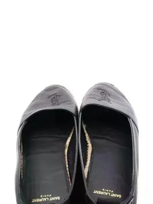 Saint Laurent Leather Cassandra Logo Detail Espadrilles