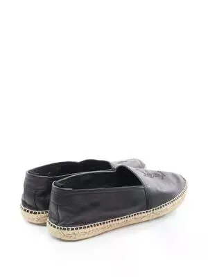 Saint Laurent Leather Cassandra Logo Detail Espadrilles