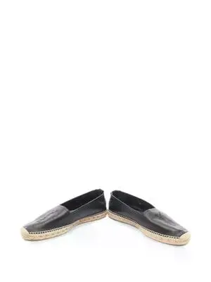 Saint Laurent Leather Cassandra Logo Detail Espadrilles