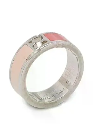 Fendi Tone Logo Band Ring