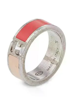 Fendi Tone Logo Band Ring