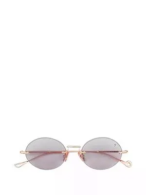 EYEPETIZER Rose- Tone Round Frame Sunglasses