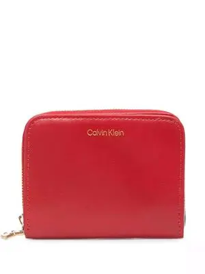 Calvin Klein Logo-print Zip-around Wallet - Red