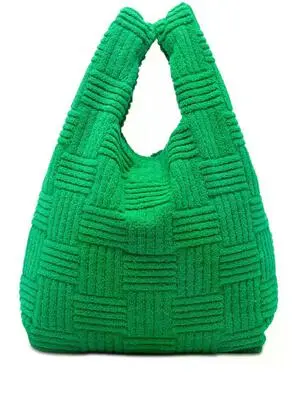 Bottega Veneta Terry Cloth Shopping Tote Bag - Green