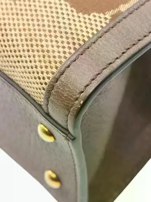 Gucci Medium Jumbo Gg Canvas Bamboo Diana Satchel