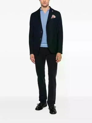 MANUEL RITZ Notched-lapel Single-breasted Cotton Blazer