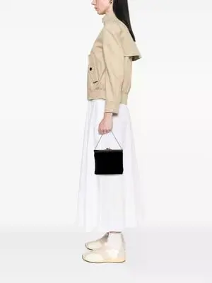 Prada Velvet Frame Bag With Kiss Lock Closure - Black