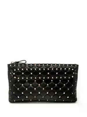 Valentino Garavani Nappa Rockstud Spike Clutch Bag
