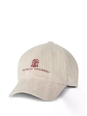 Brunello Cucinelli Cotton And Cashmere Corduroy Baseball Cap - Neutrals