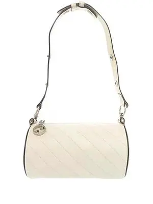 Gucci Leather Blondie Barrel Shoulder Bag - White