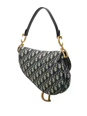 Dior Oblique Canvas Saddle Bag Shoulder Bag - Blue
