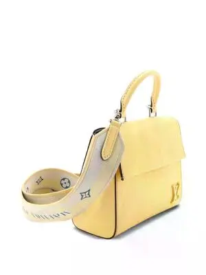 LOUIS VUITTON Cluny Top Handle Bag Epi Leather Mini Satchel - Yellow