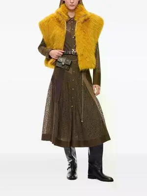 Pinko High-neck Faux Fur Gilet