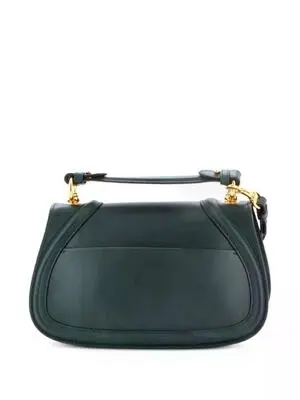 Gucci Blondie Nm Top Handle Bag Canvas With Leather Medium Shoulder Bag - Green