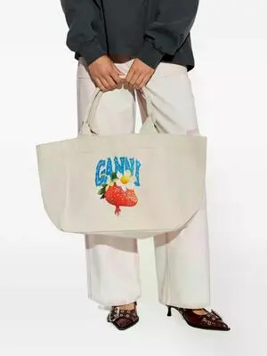 GANNI Strawberry Print Tote Bag
