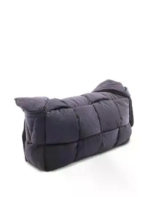 Bottega Veneta 2010s Padded Tech Cassette Shoulder Bag - Blue