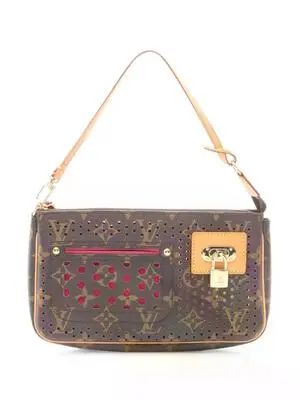 LOUIS VUITTON Monogram Perforated Pochette Shoulder Bag - Brown