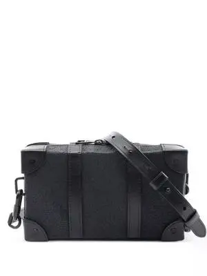 LOUIS VUITTON Taurillon Monogram Soft Trunk Shoulder Bag - Black