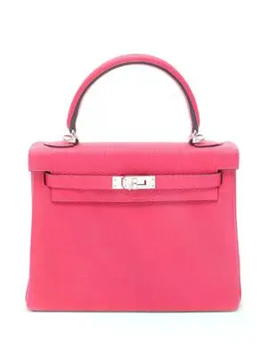 Hermès Kelly 25 Handbag In Togo Leather - Pink
